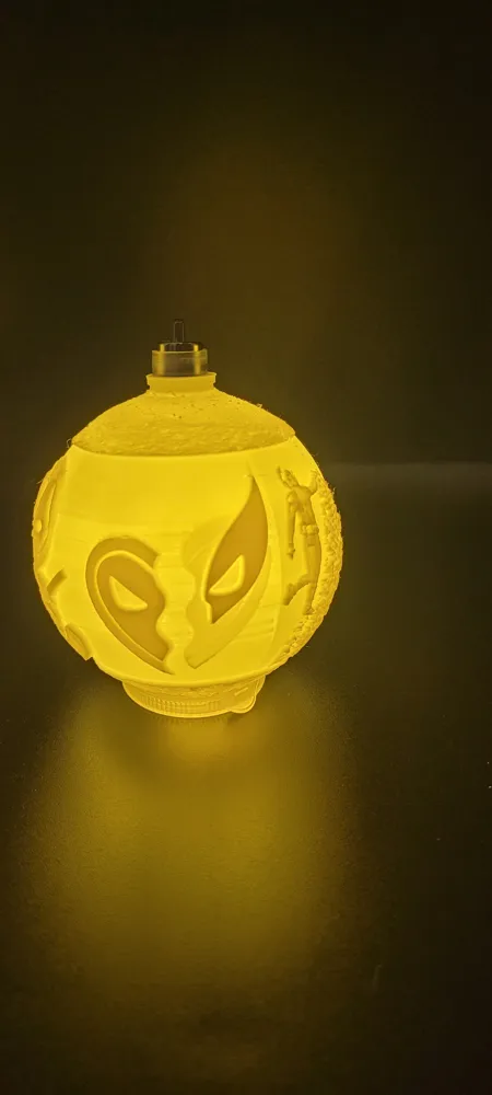 Deadpool Christmas Lithophane Ornament by Galactic Prints MakerWorld ...