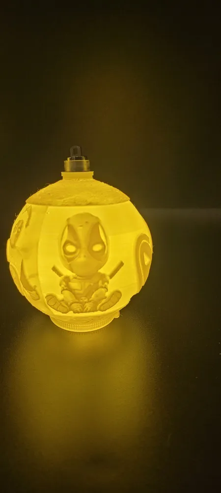 Deadpool Christmas Lithophane Ornament by Galactic Prints MakerWorld ...