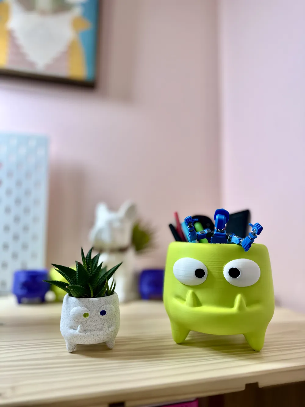 Cute Monster Planter & Desk Organizer Set by 5er MakerWorld: Download ...