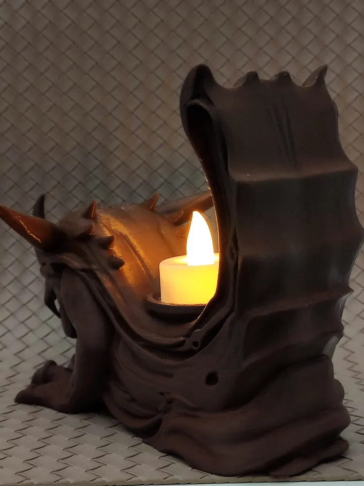 Trihorn Dragon - LED Tea light Holder by RUMcajz MakerWorld: Download ...