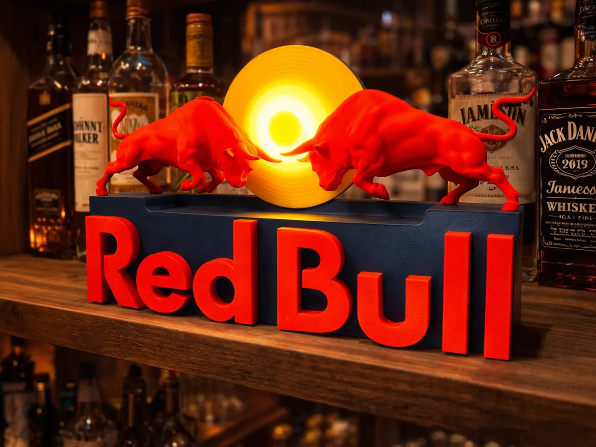 Enseigne LED Red Bull – Fan Art pour Bambu Lab MH001 - Modèle d ...