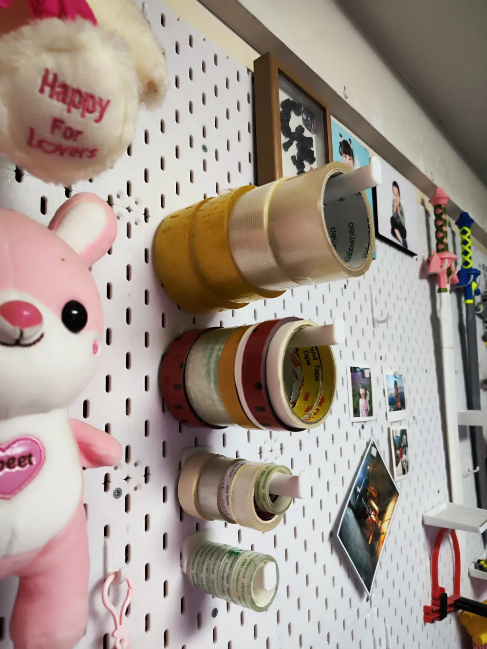 Multi-length pegboard adhesive mounts - Free 3D Print Model - MakerWorld