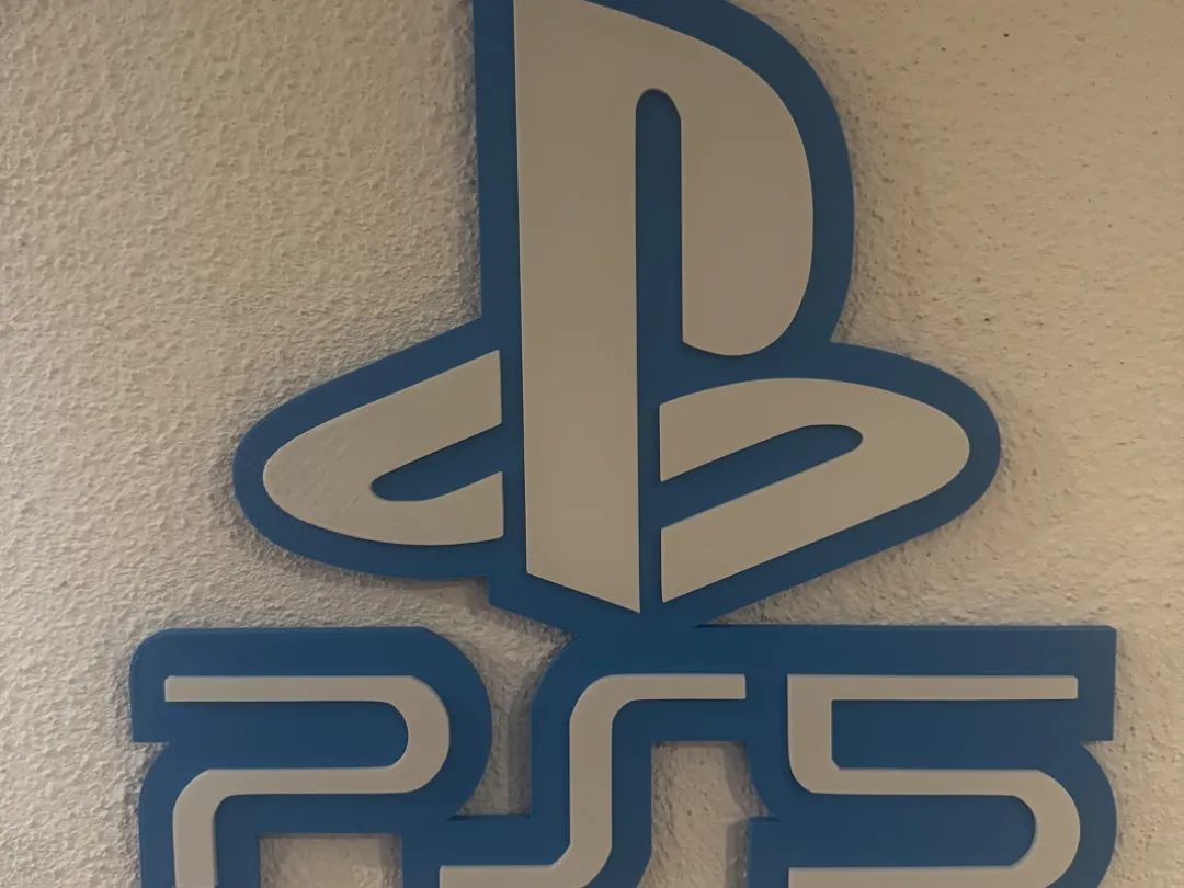 logo PS5 mural - Free 3D Print Model - MakerWorld