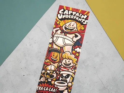 Captain Underpants 50mm by 150mm Bookmark - Free 3D Print Model ...