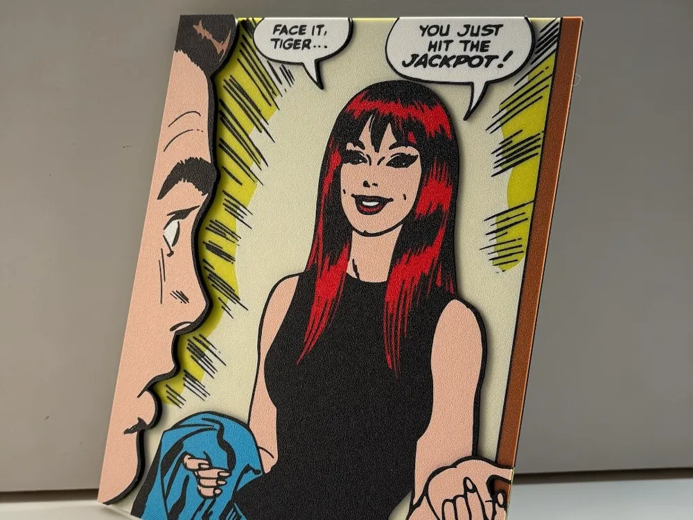 Mary Jane Watson “Jackpot” Comic Panel Spider-Man by Frikeando 3D ...