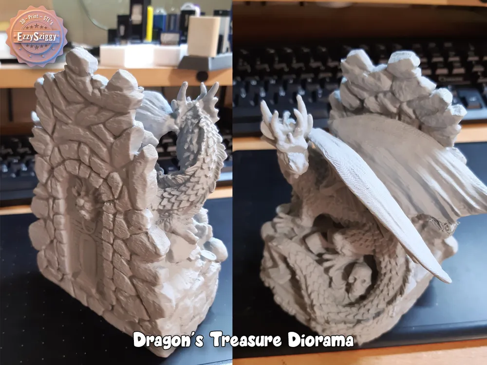 Dragon`s Treasure Diorama by EzzySziggy MakerWorld: Download Free 3D Models