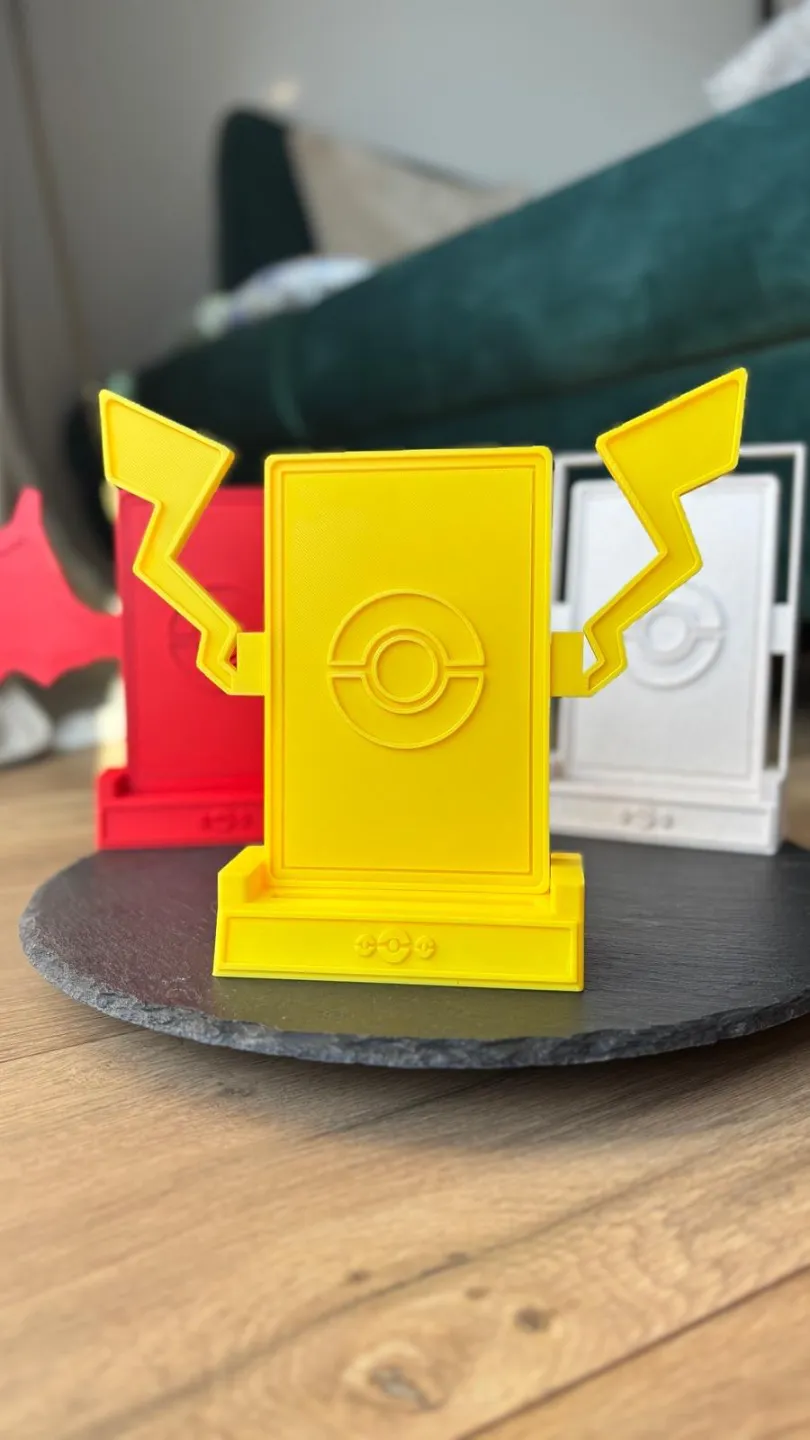 Modular Pokemon PSA Card Pikachu Stand Holder - Free 3D Print Model ...