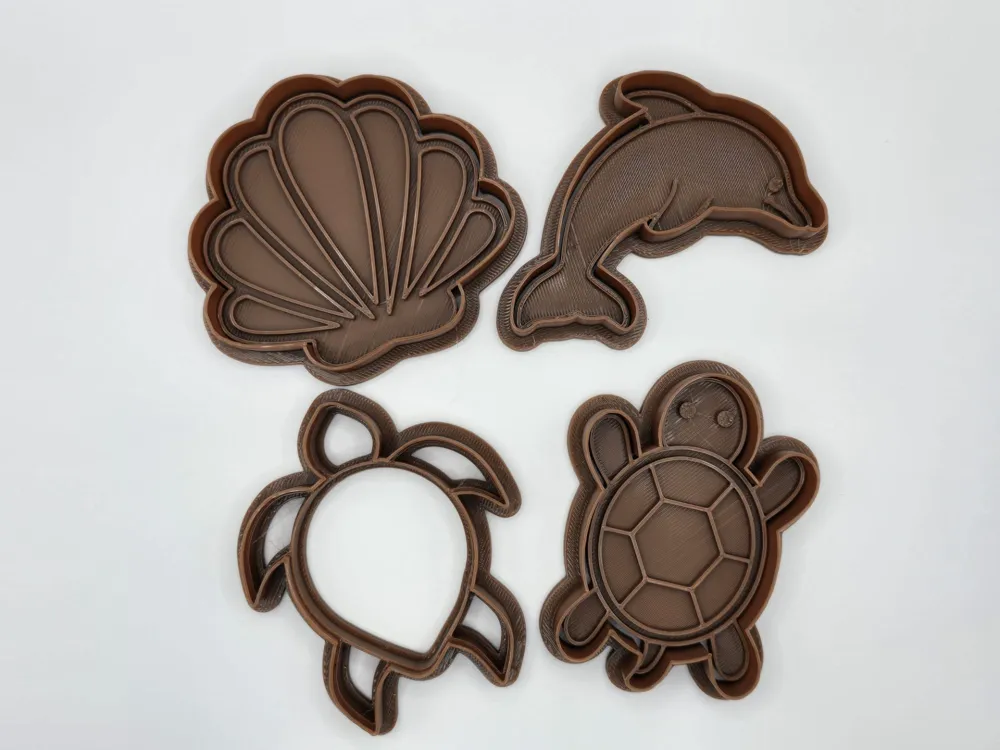 Sea Theme Cookie Cutter Playdoh Stamp by Merilno3D MakerWorld: Download ...