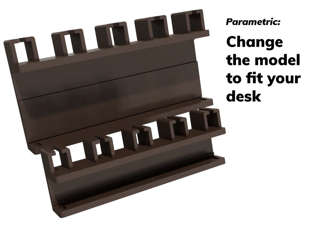 Desk Cable Management Holder by Sparky MakerWorld: Download Free 3D Models