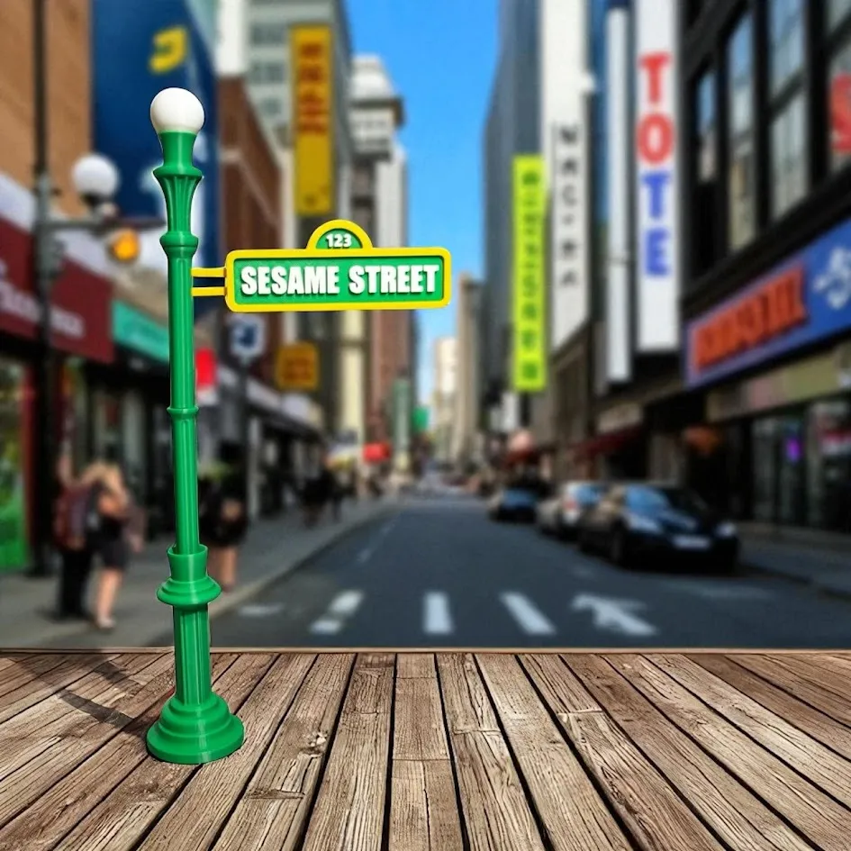 Sesame Street Pole and Sign - Customizable Remixed by standitupstore ...
