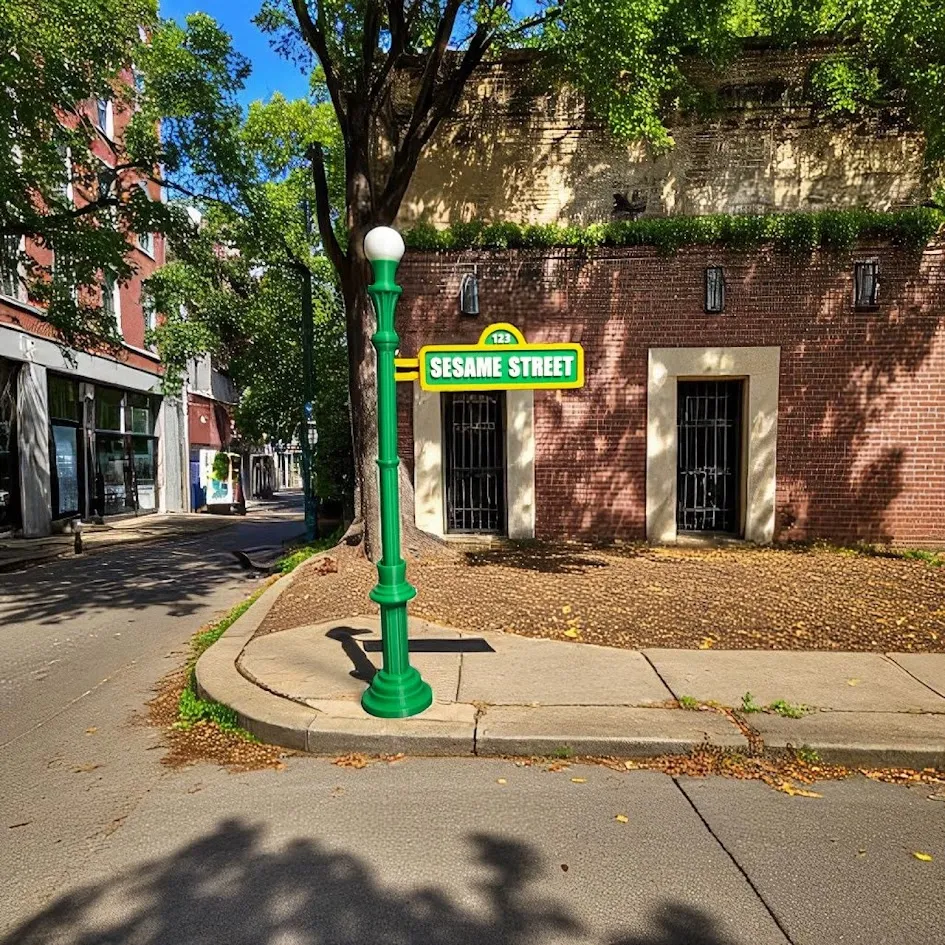 Sesame Street Pole and Sign - Customizable Remixed by standitupstore ...