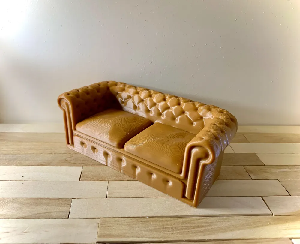 Chesterfield sofa 1/12 Scale - Free 3D Print Model - MakerWorld