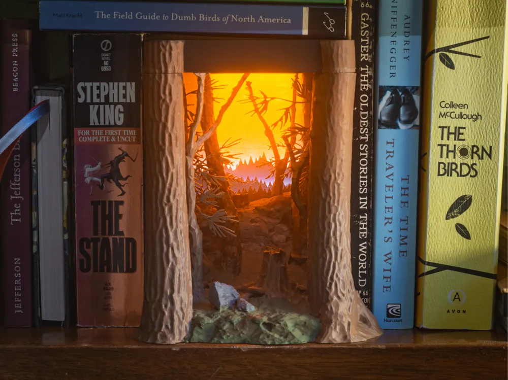 Ozark Mountain Sunset Book Nook by MaKim MakerWorld: Download Free 3D ...