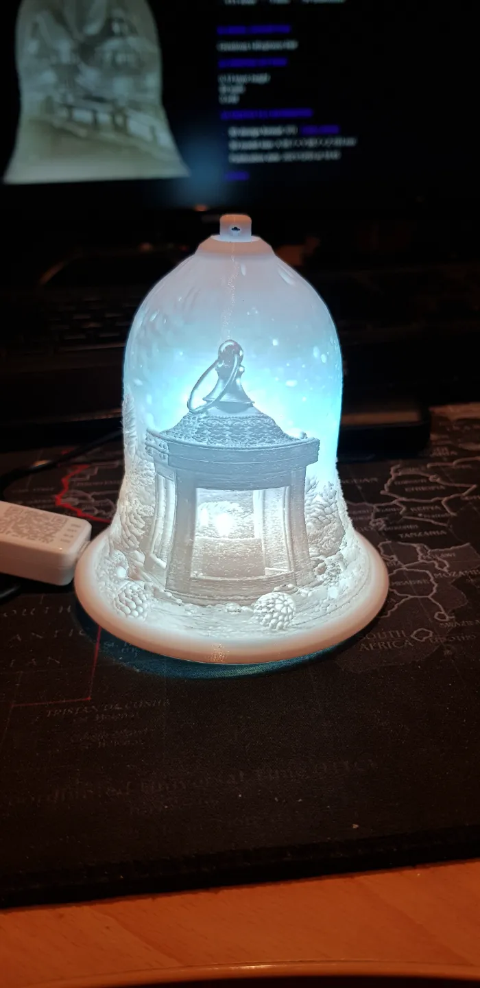 Christmas Lithophane Bell Decoration stand by luke - MakerWorld