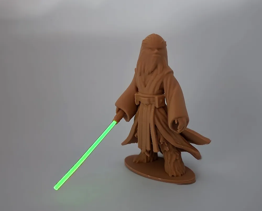 Wookie Jedi Miniature w/Filament Lightsaber by Triple G Workshop ...