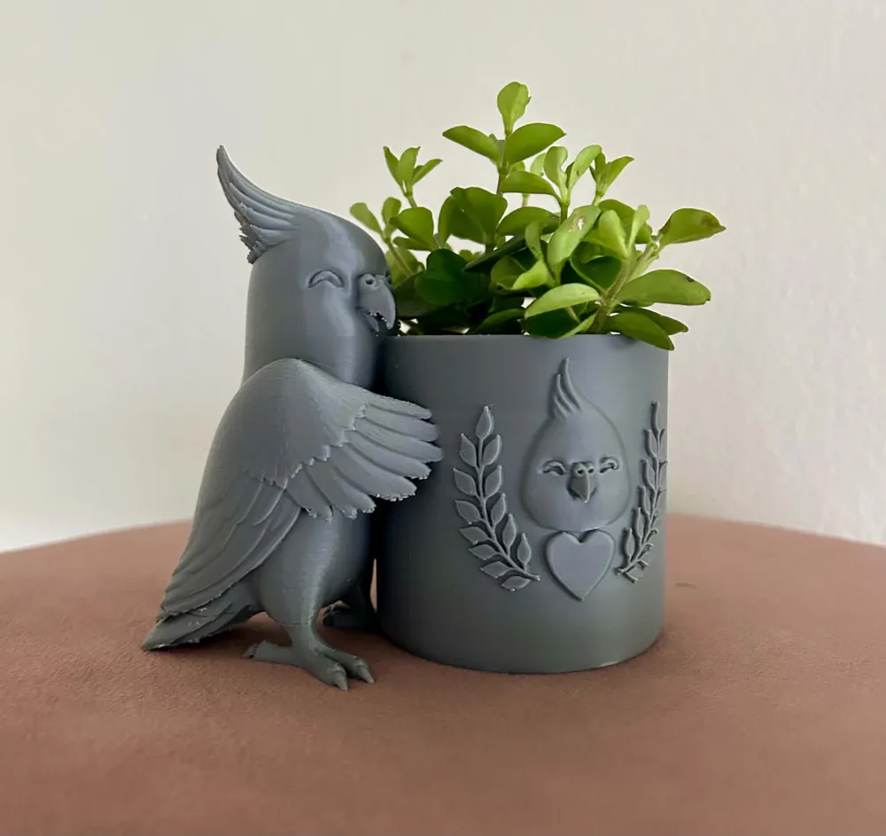 Cockatiel Planter - Free 3D Print Model - MakerWorld