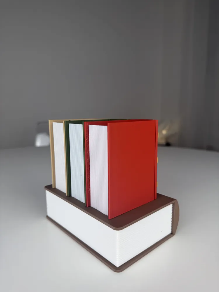 Book Pen Holder With Drawer - Free 3D Print Model - MakerWorld