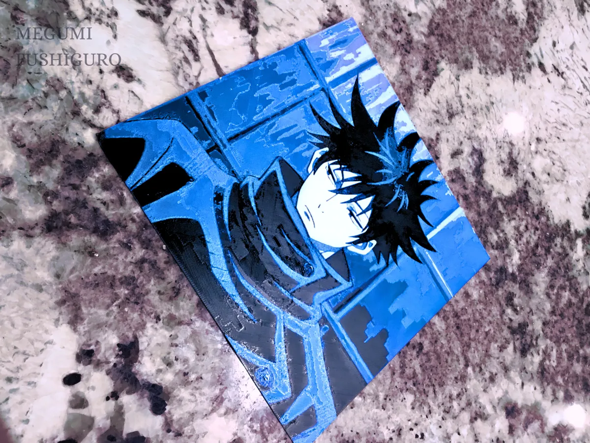 Megumi fushiguro fan art/wall art - Free 3D Print Model - MakerWorld