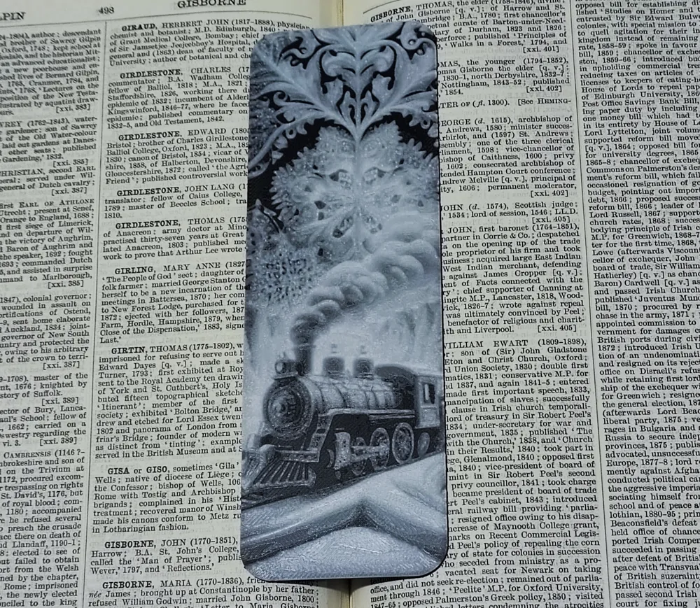 Christmas Train Bookmark - 2 Color - Free 3D Print Model - MakerWorld