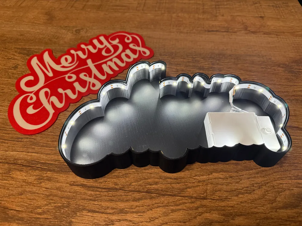 Merry Christmas light box by ArgiCZ MakerWorld: Download Free 3D Models