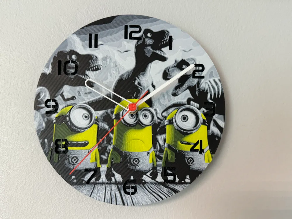 Wall / Desk Clock Minions HueForge Remixed by cP3D - MakerWorld