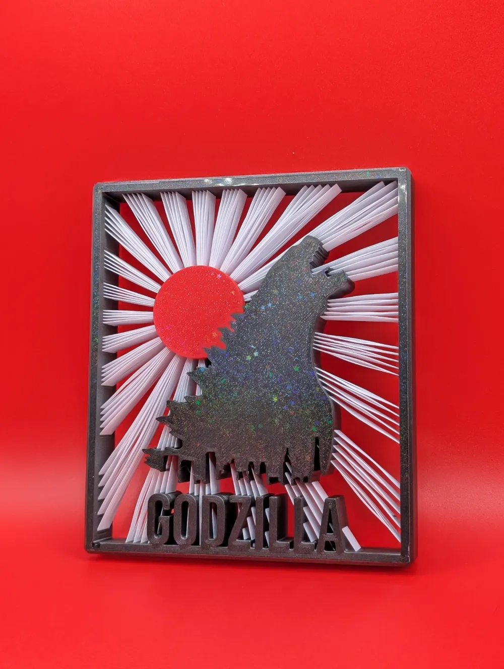 Godzilla Silhouette String Art - Free 3D Print Model - MakerWorld