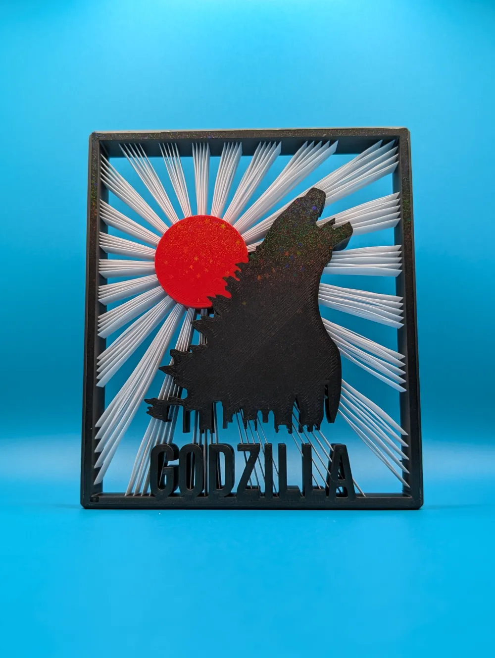 Godzilla Silhouette String Art - Free 3D Print Model - MakerWorld