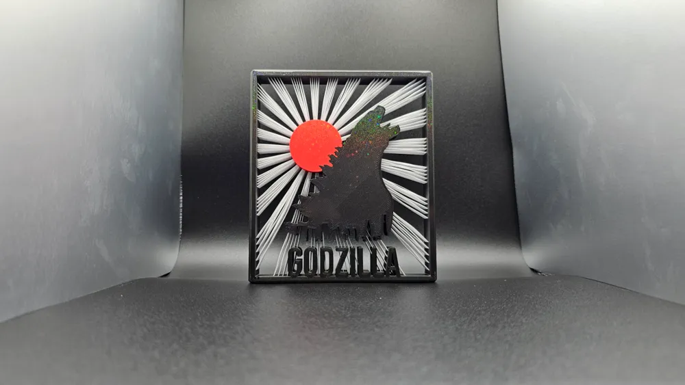 Godzilla Silhouette String Art - Free 3D Print Model - MakerWorld