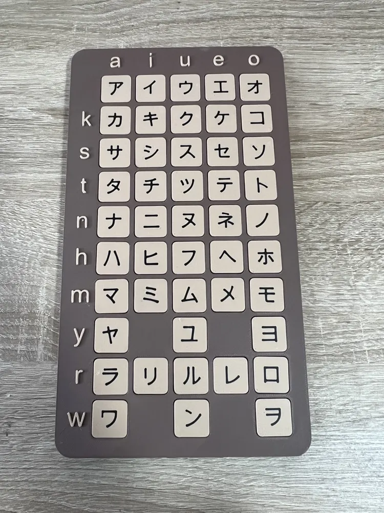 Interactive Kana Learning Board (Hiragana & Katakana) - Free 3D Print ...