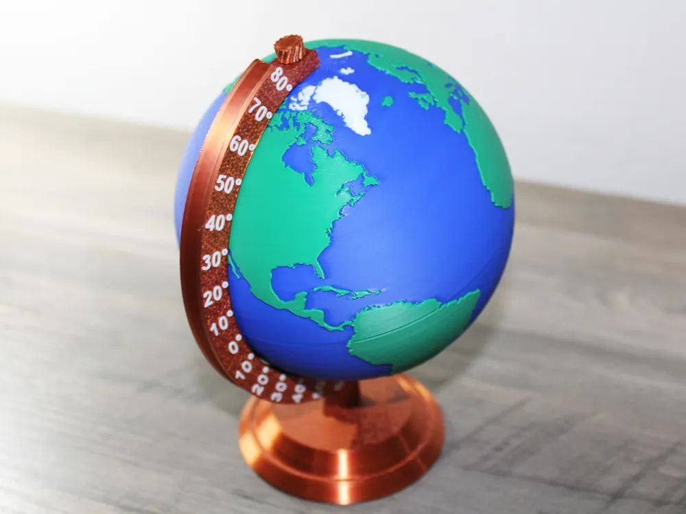 Classic Desktop Earth Globe by Franken 3D MakerWorld: Download Free 3D ...