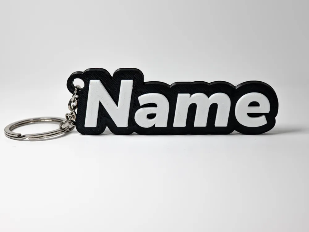 Parametric Customizable Name Keychain Creator - Free 3D Print Model - MakerWorld