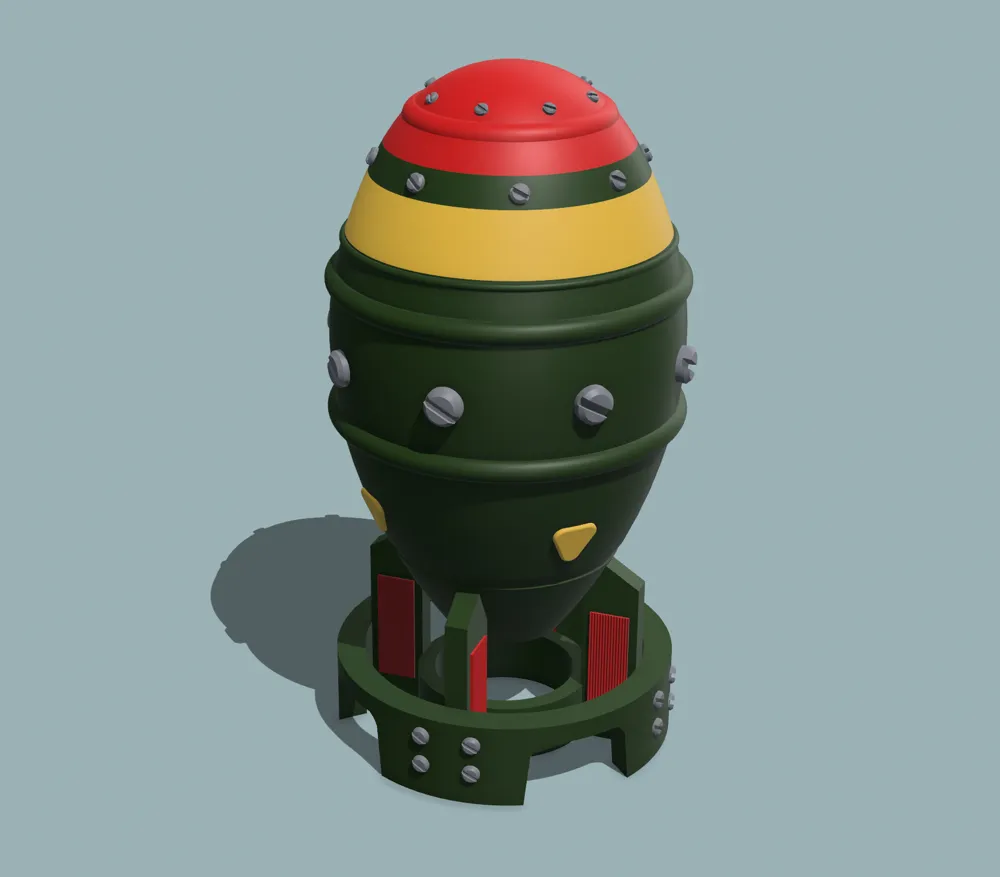 Mini Nuke Bomb - Fallout-Inspired Container by DiddyKong - MakerWorld