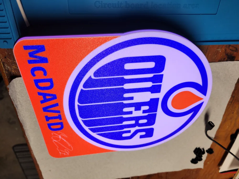Edmonton Oilers Light Box by KSG designs - MakerWorld