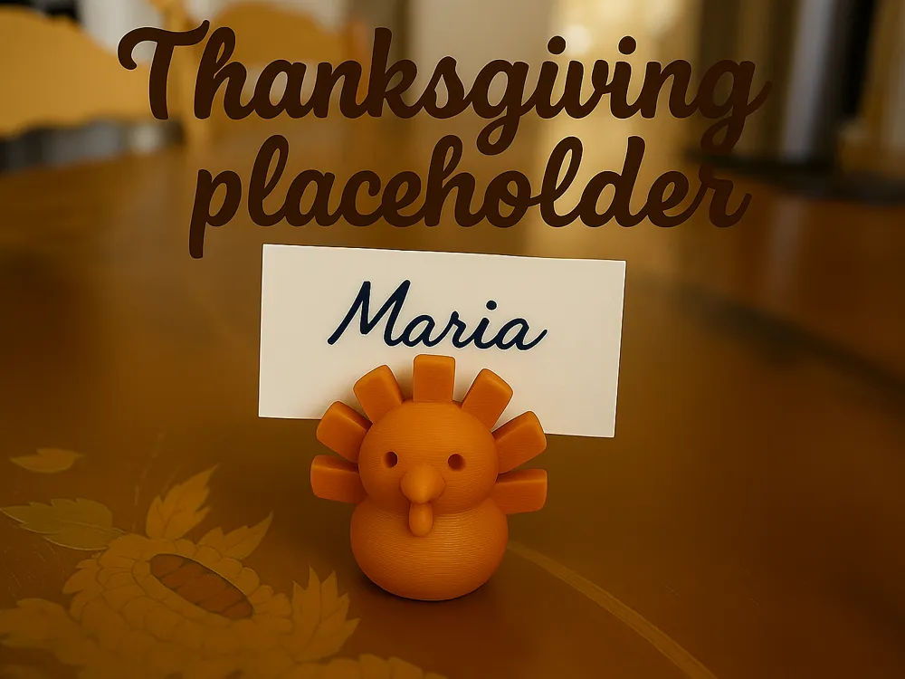 Thanksgiving turkey placeholder - Free 3D Print Model - MakerWorld