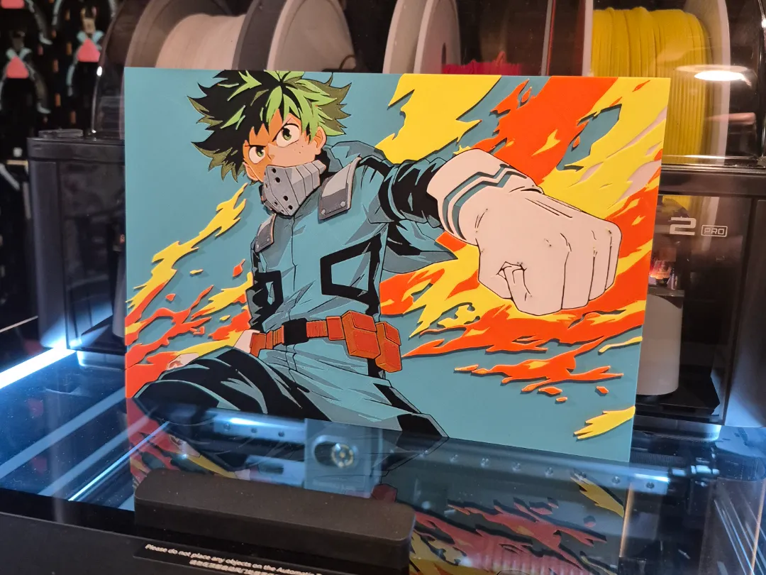 My Hero Academia - Deku MHA Hueforge - Free 3D Print Model - MakerWorld