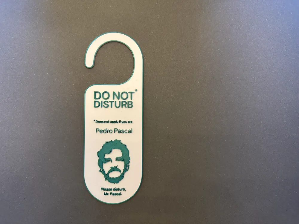 "Do Not Disturb" unless you are Pedro Pascal. Sign by CreaPrint ...