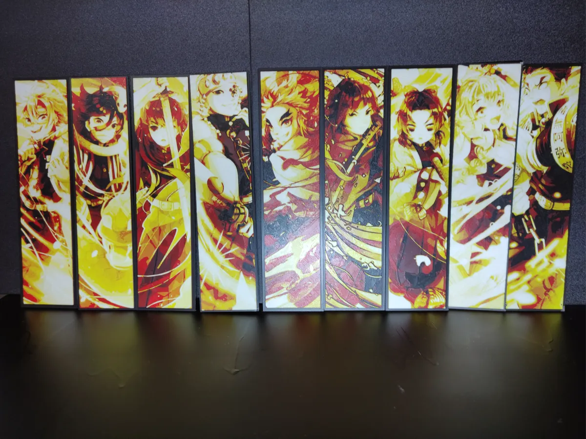 9 Demon Slayer Bookmarks with all Hashira / Filars - Free 3D Print ...
