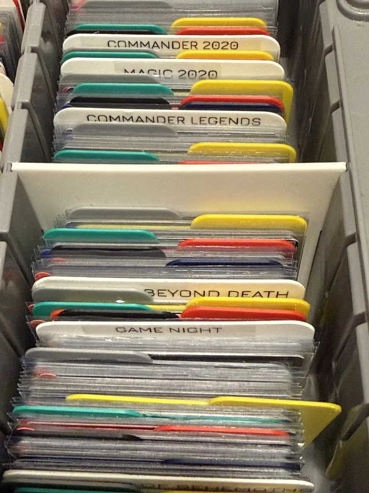 BCW Card Bin Divider - Low Material Cost - Free 3D Print Model - MakerWorld