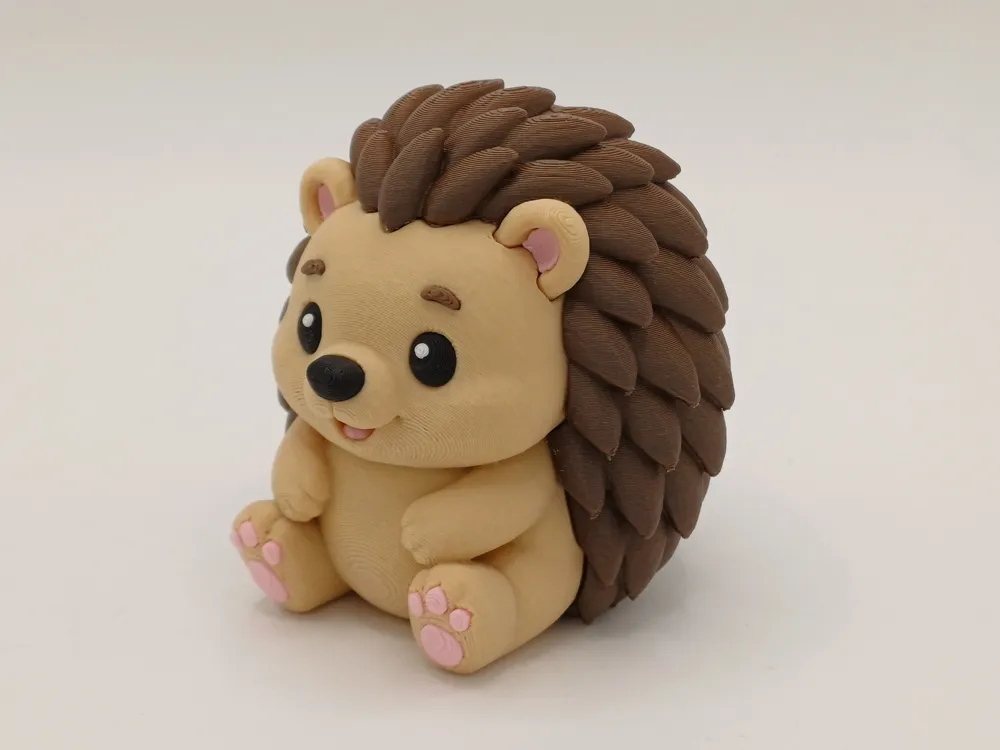 Happy Hedgehog – Multi-Part Decorative Figure - Free 3D Print Model ...