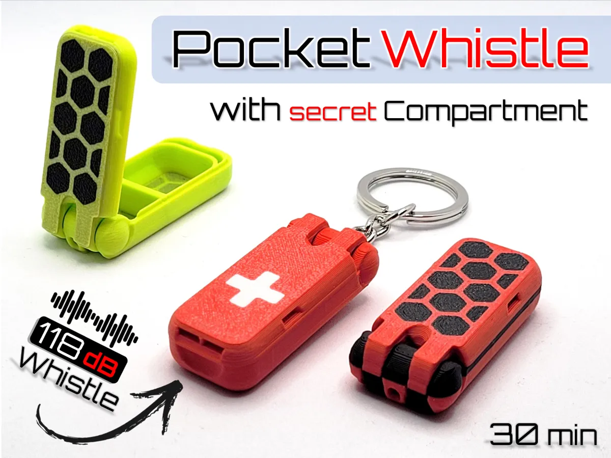 Pocket Whistle with secret compartment - Free 3D Print Model - MakerWorld