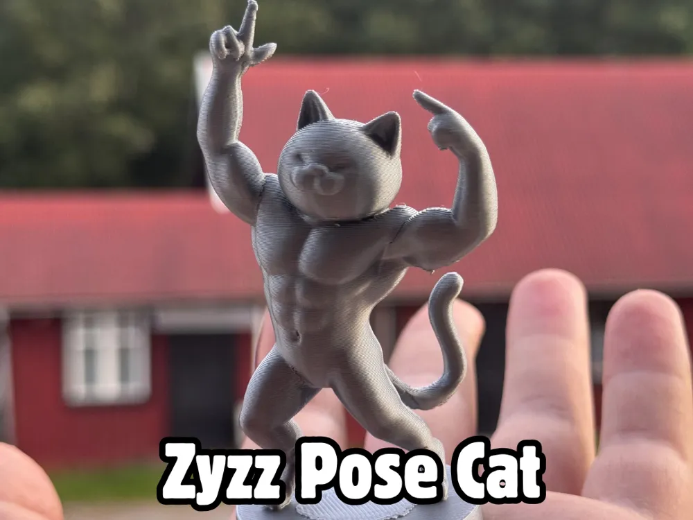 Muscular Cat – Zyzz Pose Edition by humilak MakerWorld: Download Free ...