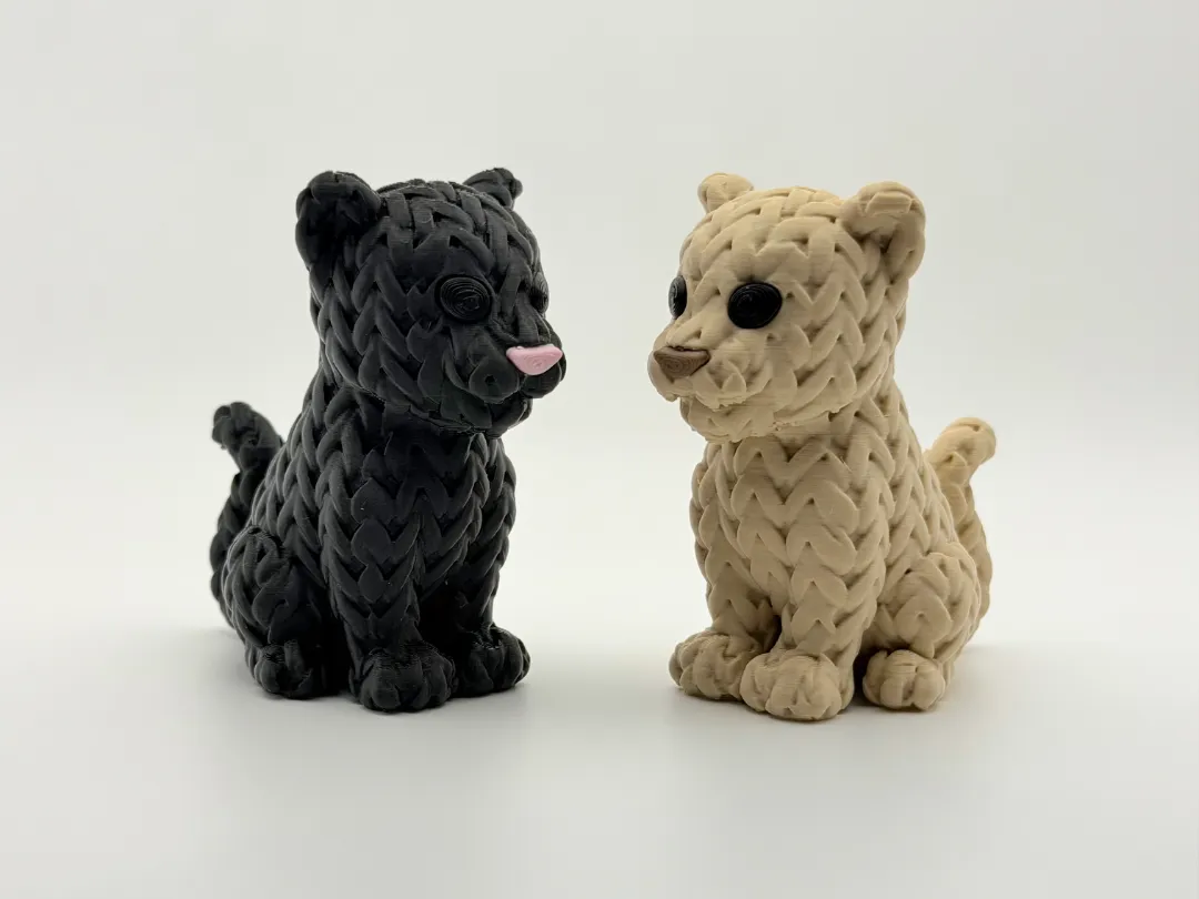 Crocheted Feline Cub - Lion/Panther - Free 3D Print Model - MakerWorld