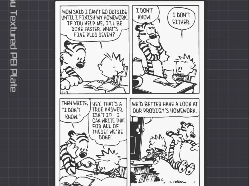 Calvin and Hobbes - Math Homework by user_1319632971 - MakerWorld