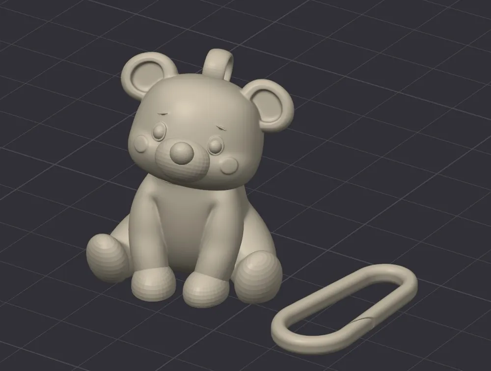 Mini Bear keychain with carabiner by 3Dudek MakerWorld: Download Free 3D Models