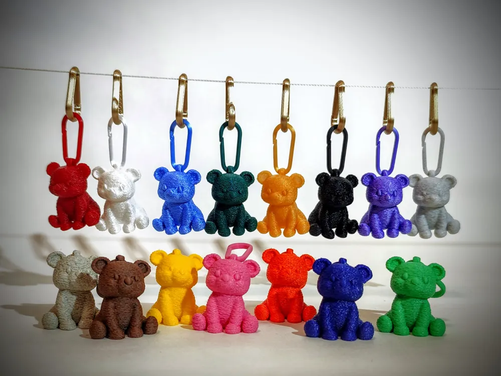 Mini Bear keychain with carabiner by 3Dudek MakerWorld: Download Free ...