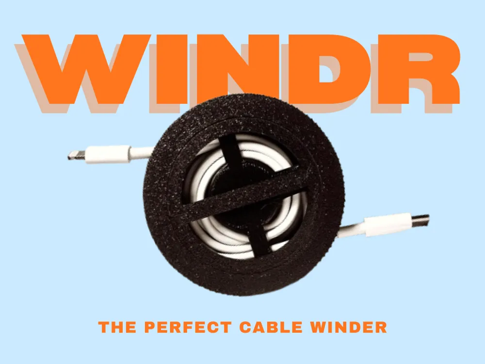 WINDR - An easy to use cable winder / organizer - Free 3D Print Model ...
