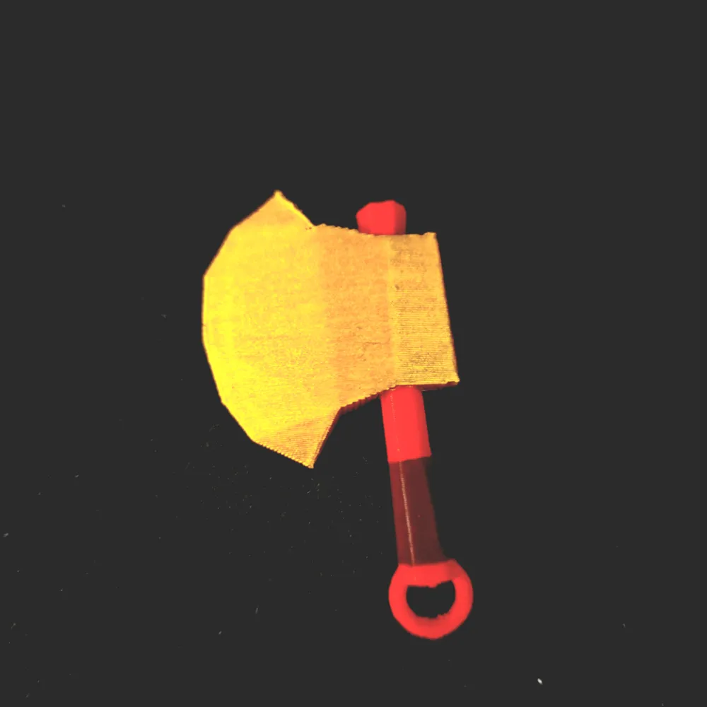 Animal Crossing Gold axe keyring by Dannasis - MakerWorld