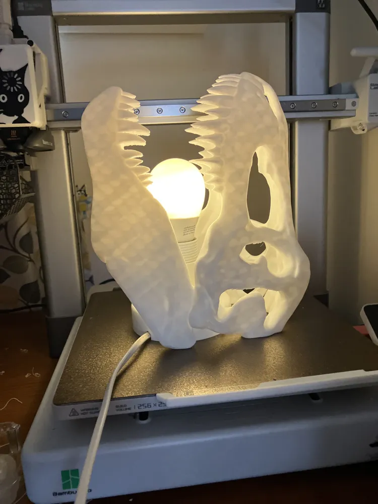 T rex skull Lamp by Arlo MakerWorld: Download Free 3D Models
