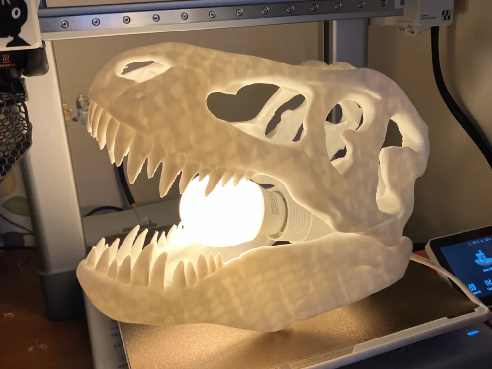 T rex skull Lamp by Arlo MakerWorld: Download Free 3D Models