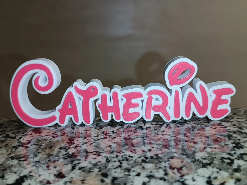 Letreiro Personalizado 'Catarina Disney' para Decoração de Quarto ...